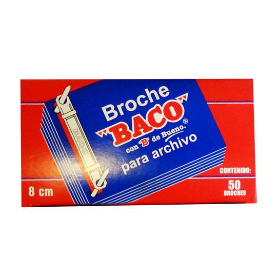BROCHE BACO No 8 CON 50 PIEZAS - OFICIMUNDO